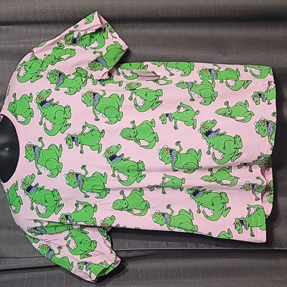 Nickelodeon | Shirts | Rugrats Reptar Nickelodeon Mens Light Pink ...